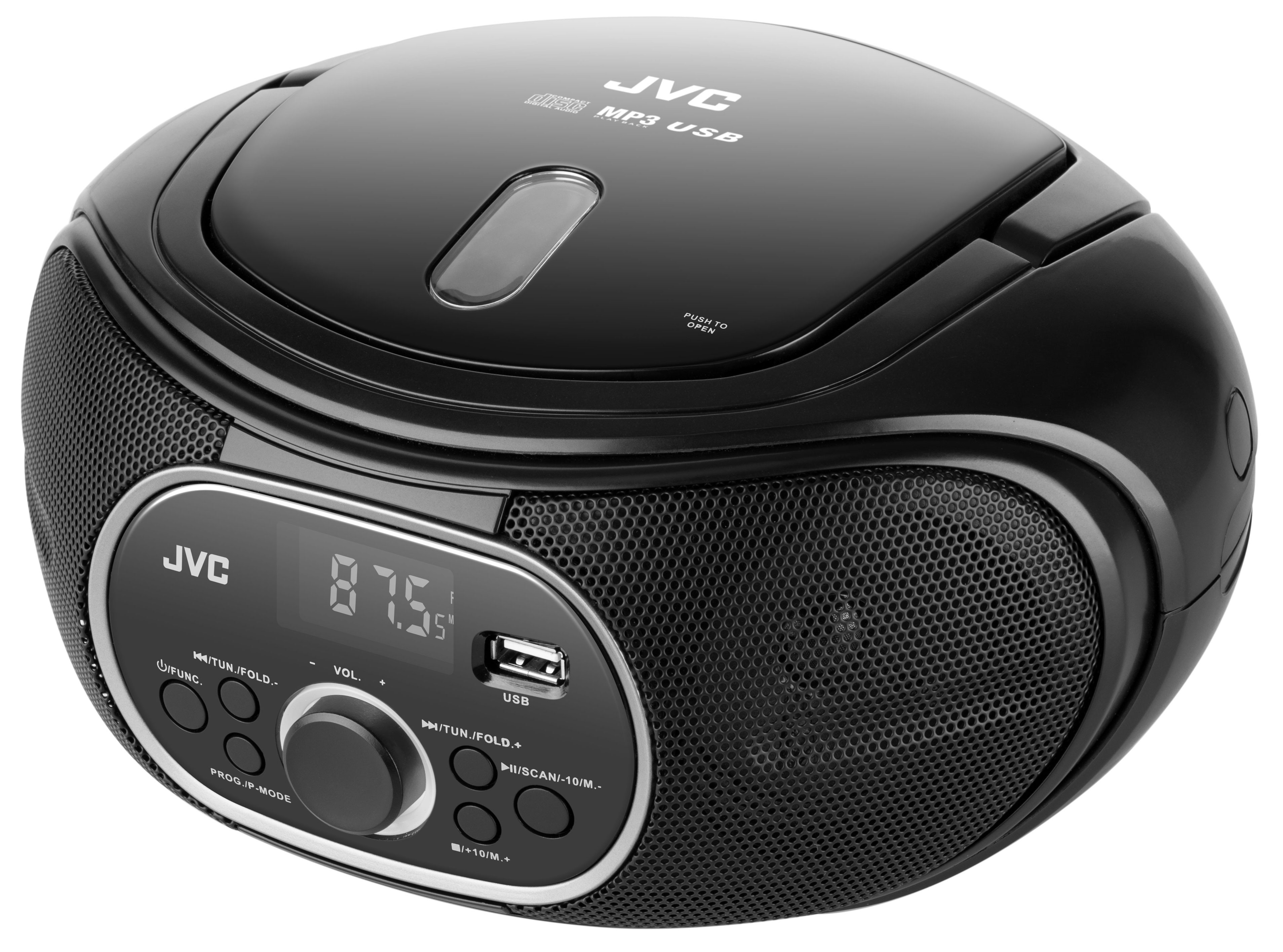 Radiopřijímač s CD JVC RD-E221B, černý | jvcaudio.cz